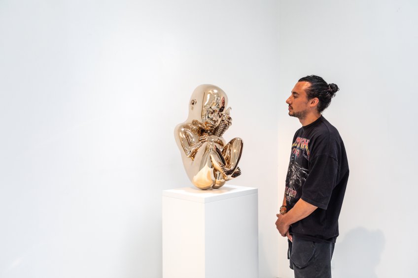 To The Moon and Back (polished bronze), 2021 | Artworks | Joseph Klibansky