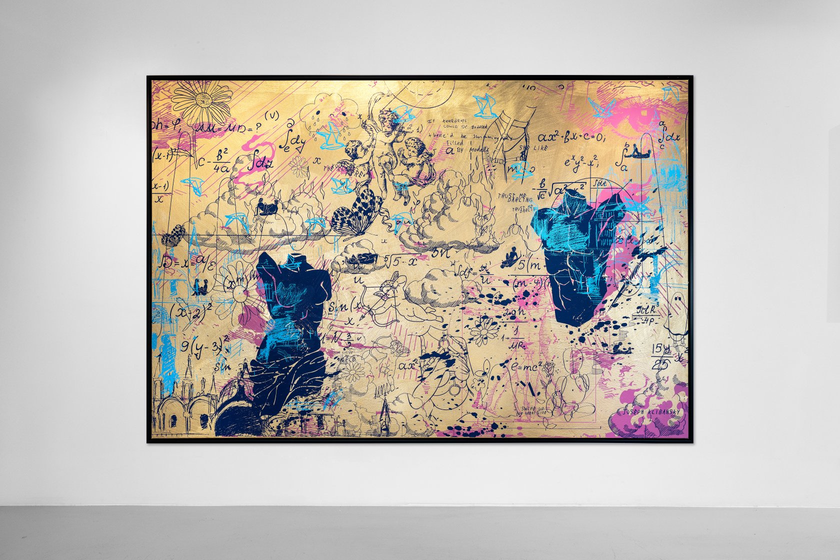 Clouds on Fire (gold, blue, pink), 2022 | Artworks | Joseph Klibansky